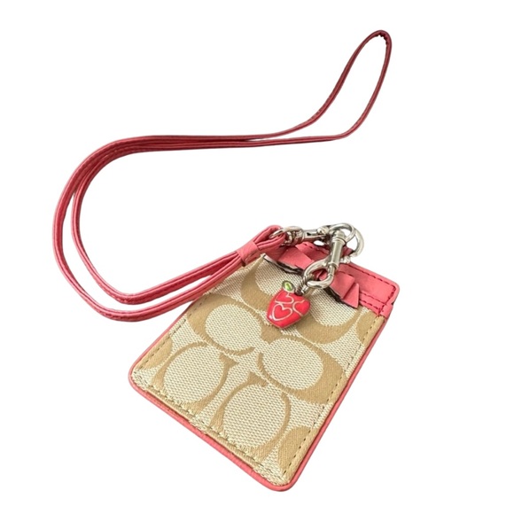 Coach | Accessories | Coach Signature Stripe Bow Lanyard Id F6491 ...